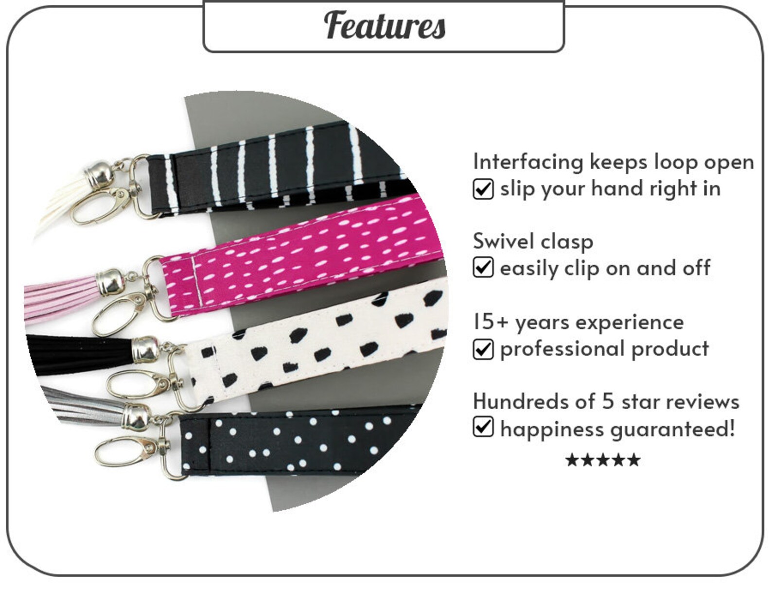 Dots Keychain Wristlet Polka Dot Keychain Gift for Her - Etsy