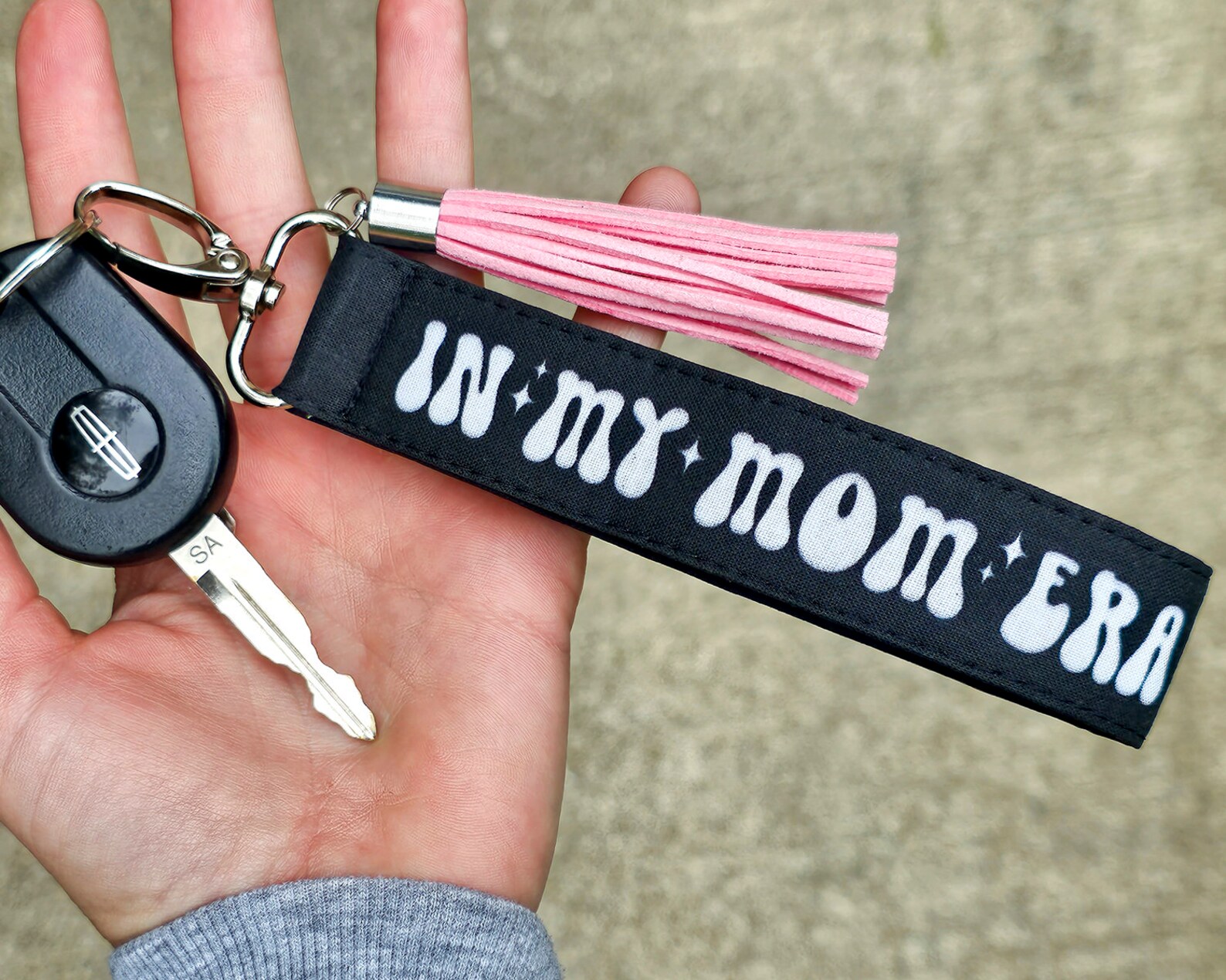 In My Mom Era Keychain Wristlet | Mama Wrist Lanyard for Keys | Mom Car ...
