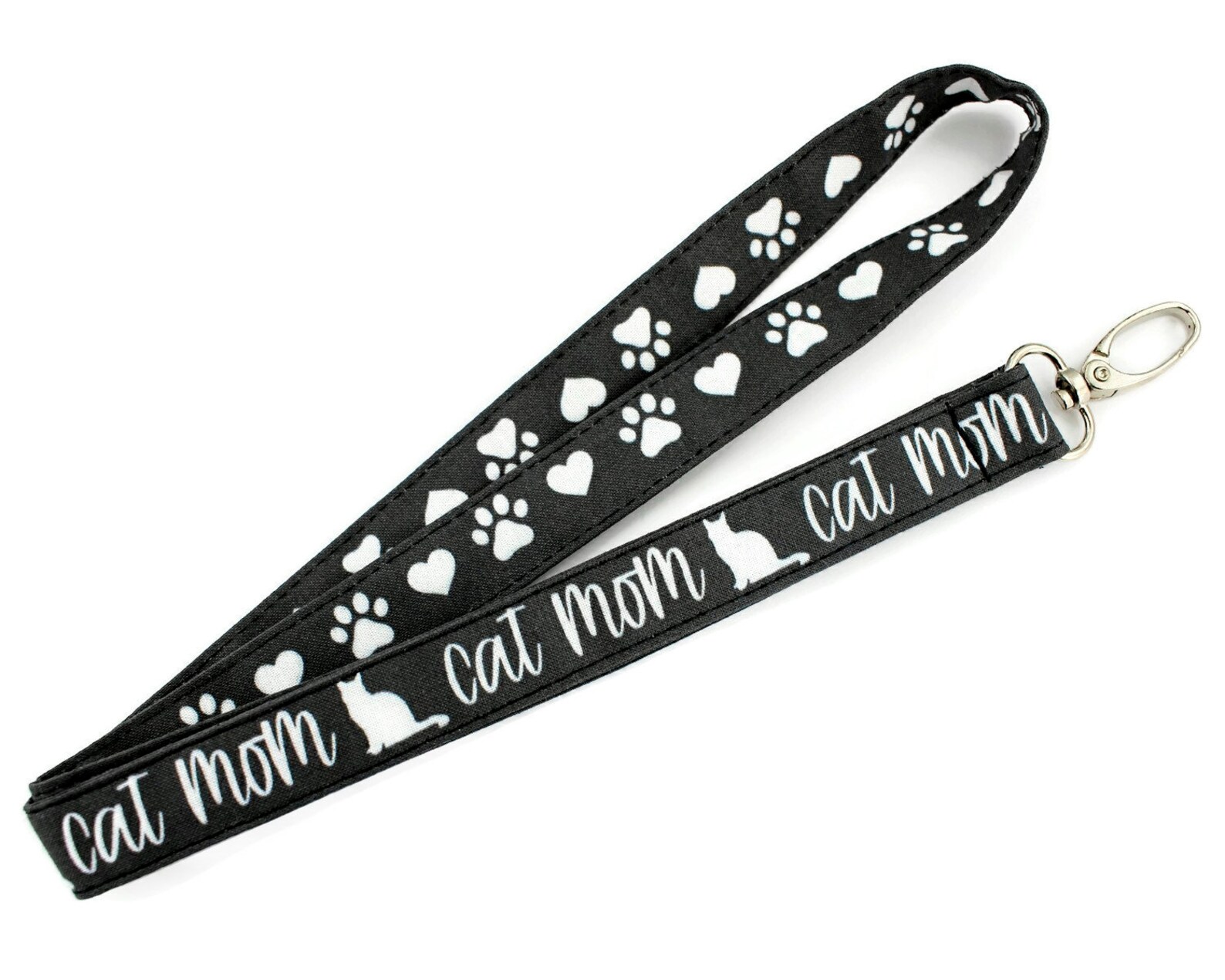 Cat Mom Lanyard | Cat Lanyard for Badge Holder ID | Cat Gifts for ...