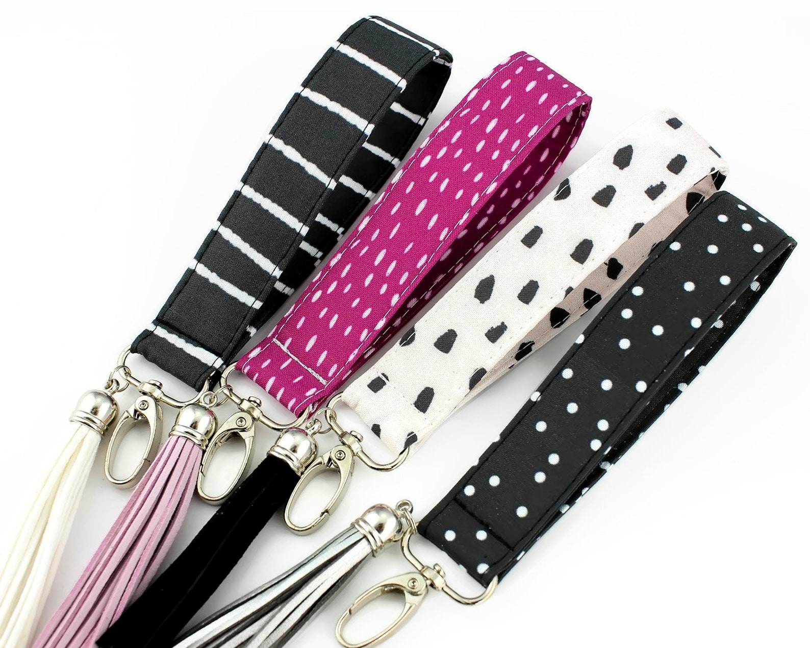 Dots Keychain Wristlet Polka Dot Keychain Gift for Her | Etsy