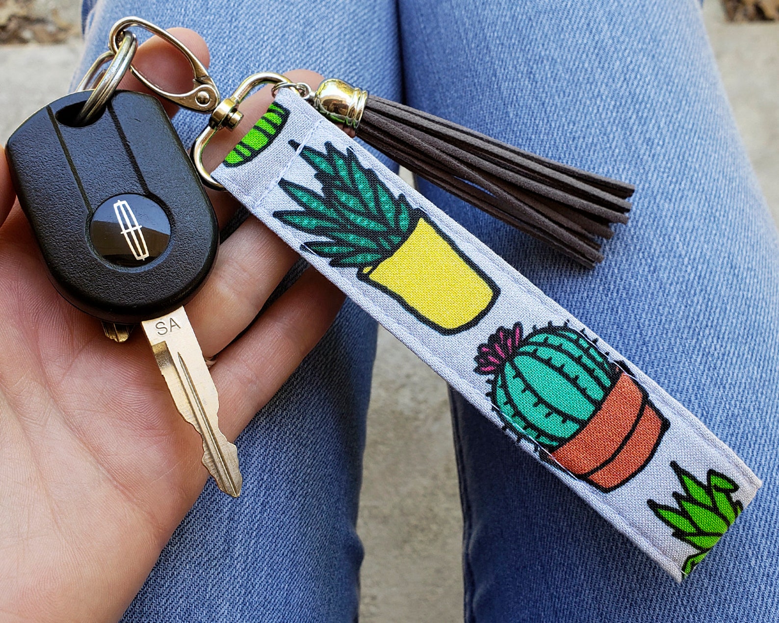 Plant Keychain for Women Plant Lover Gift Plant Lady Key | Etsy