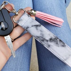 Marble Keychain Wristlet | Keychain Bracelet Gift for Her | Marble Gift ...