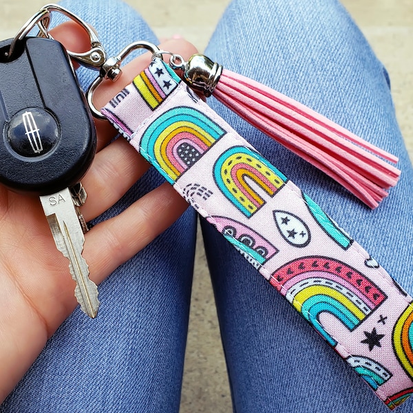 Rainbow Keychain - Etsy