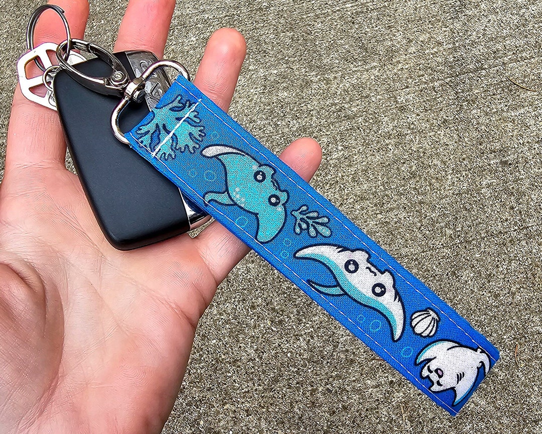 Manta Ray Keychain Wristlet | Manta Ray Gift for Her | Key Fob Lanyard ...