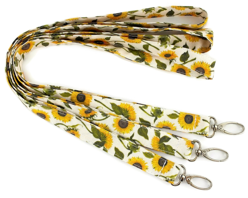 Sunflower Lanyard ID Holder Sunflower Gifts Cute Lanyard | Etsy