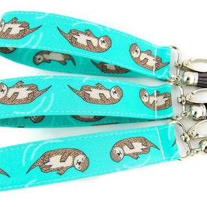 Otter Keychain - Cute Keychain - Otter Key Fob Wristlet - Sea Otter ...