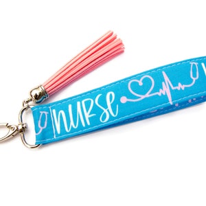 Nurse Keychain Wristlet | Nurse Gift | Nurse Key Fob | Nurse ...
