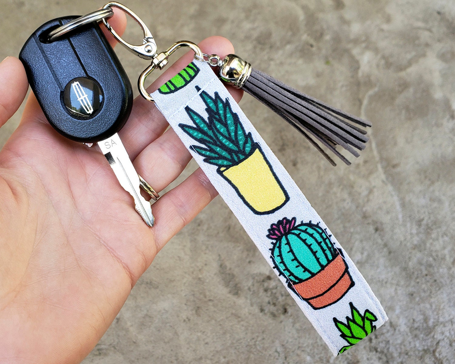 Plant Keychain for Women | Plant Lover Gift | Plant Lady Key Fob ...