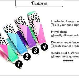 Colorful Keychain Wristlet | Colorful Key Fob | Spots Keychain Bracelet ...