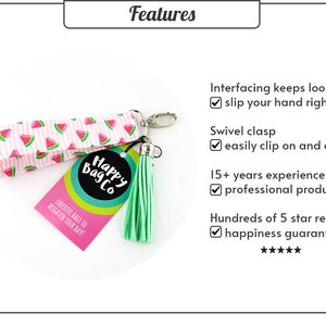 Watermelon Keychain Wristlet | Cute Key Fob | Watermelon Lanyard for ...