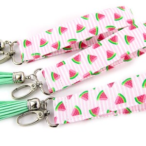 Watermelon Keychain Wristlet | Cute Key Fob | Watermelon Lanyard for ...