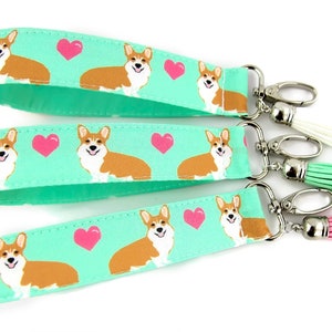 Corgi Keychain Wristlet | Corgi Gifts | Cute Corgi Accessories | Corgi ...