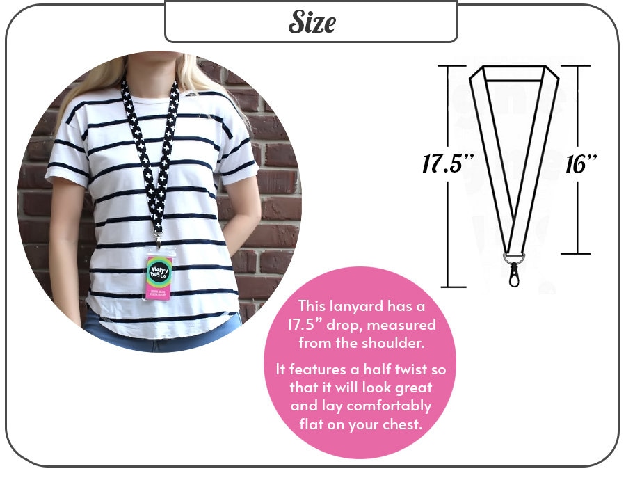 Blue Floral Lanyard With ID Holder Gift for Teacher Lanyard | Etsy