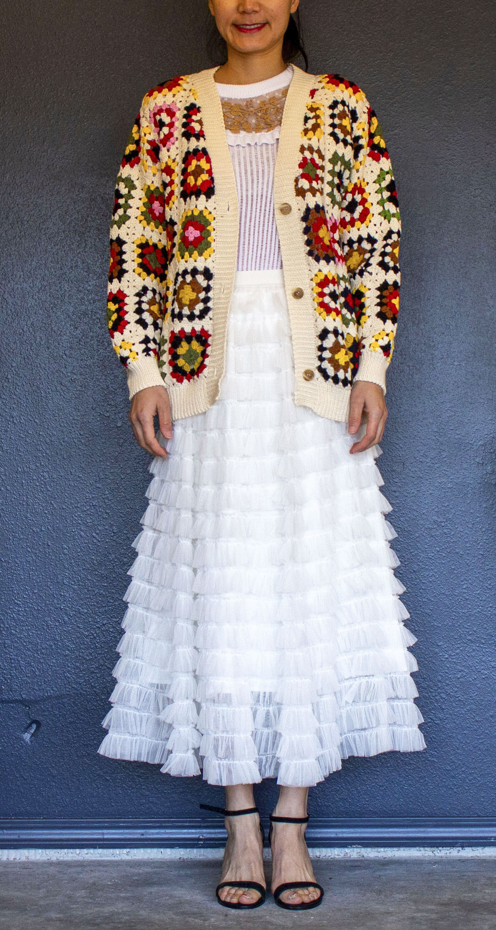 Cotton Granny Square Cardigan - Etsy