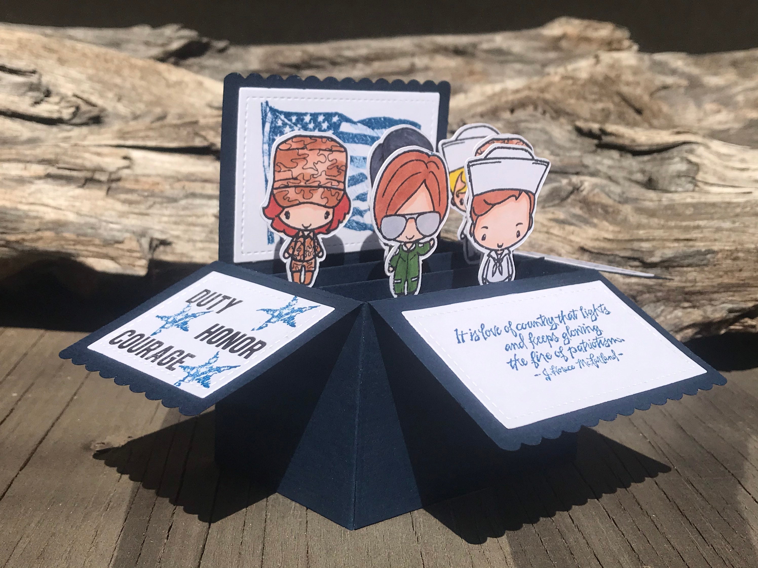 Military Pop up Card, 3D Patriotic Card - Etsy