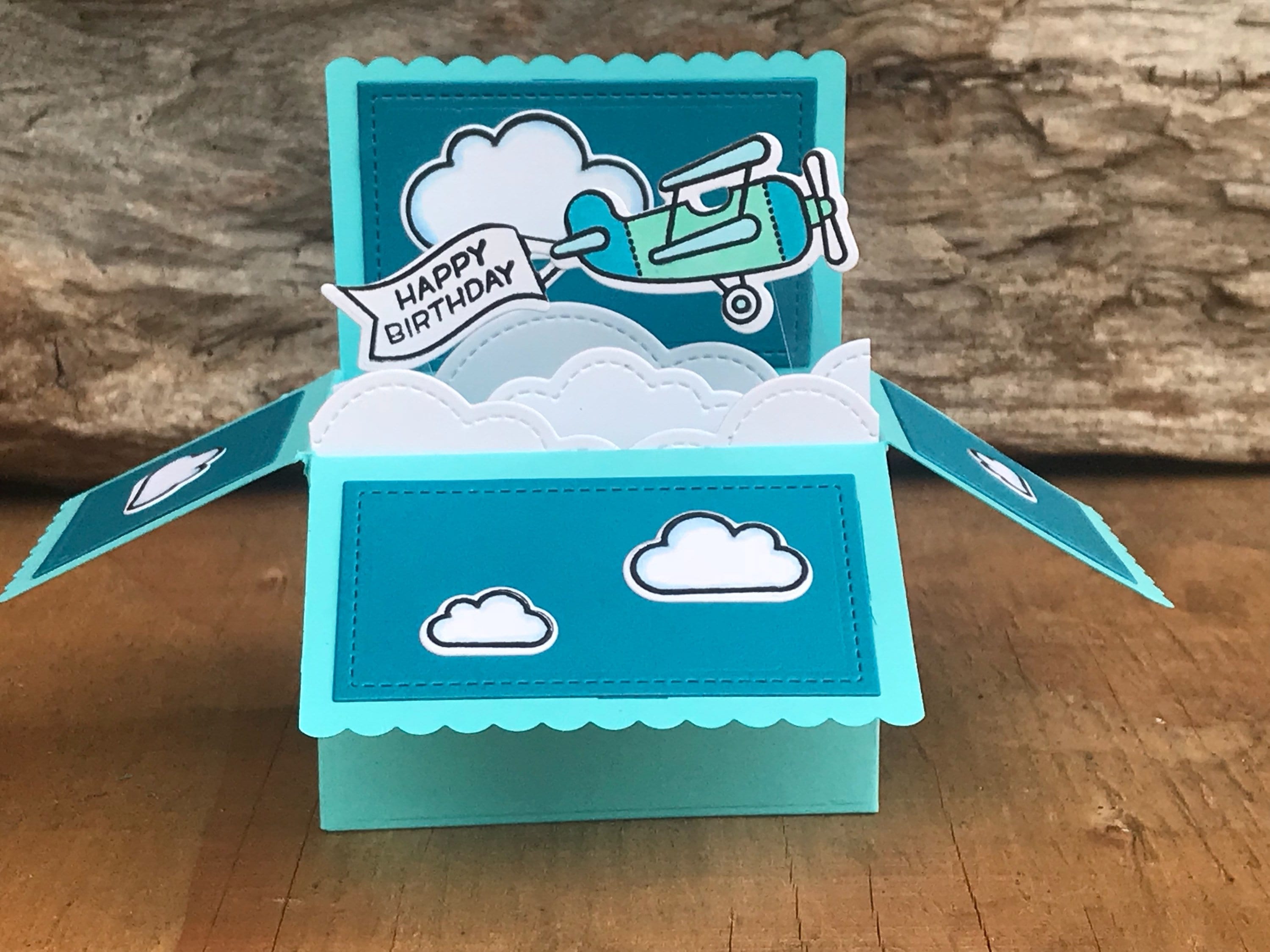 Airplane Card Pop up Card Pop up Card Box Air Plane Card - Etsy