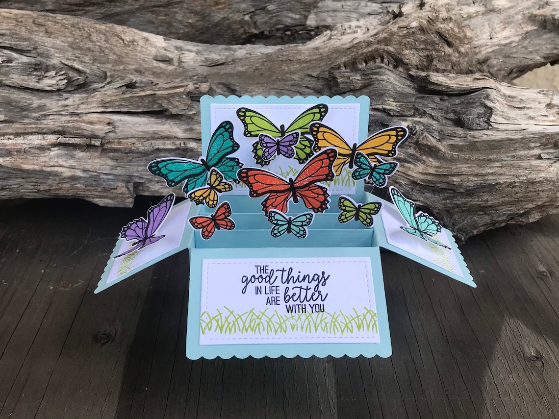Butterfly Card Pop up Card Card in a Box Handmade Cards - Etsy