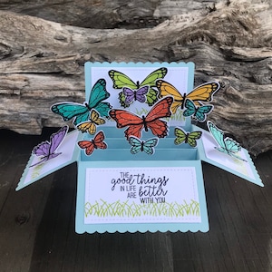 Butterfly Card, Pop up Card, Card in a Box, Handmade Cards, Butterfly ...