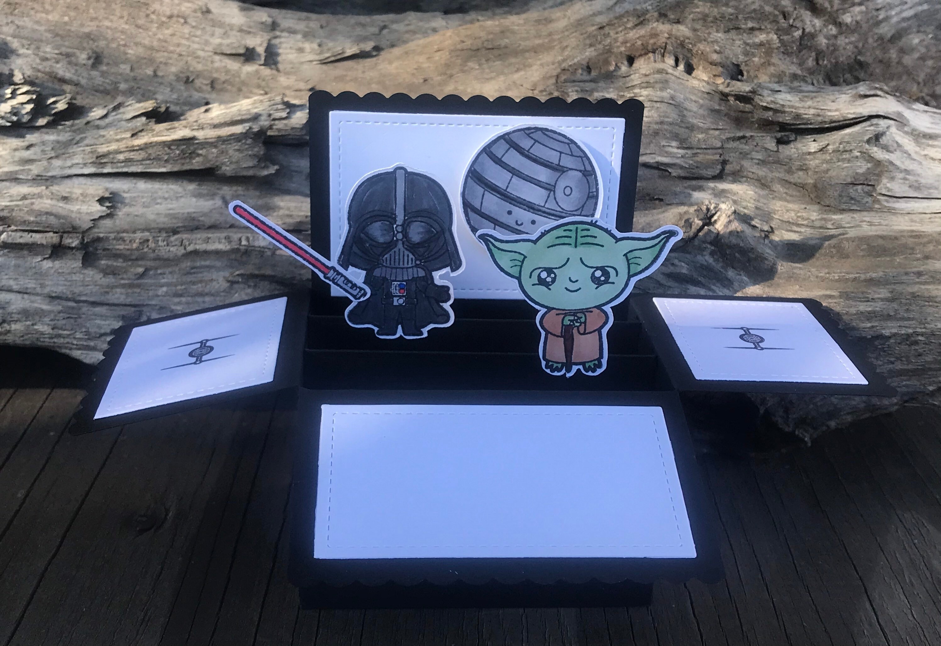 Yoda Best Card in a Box, Pop up Cards, Dark Villain Card, Galaxy ...