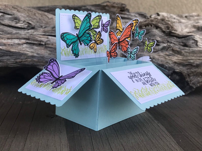 Butterfly Card Pop up Card Card in a Box Handmade Cards - Etsy