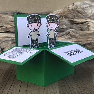 Military Pop up Card: 3D Army Card in a Box - Etsy