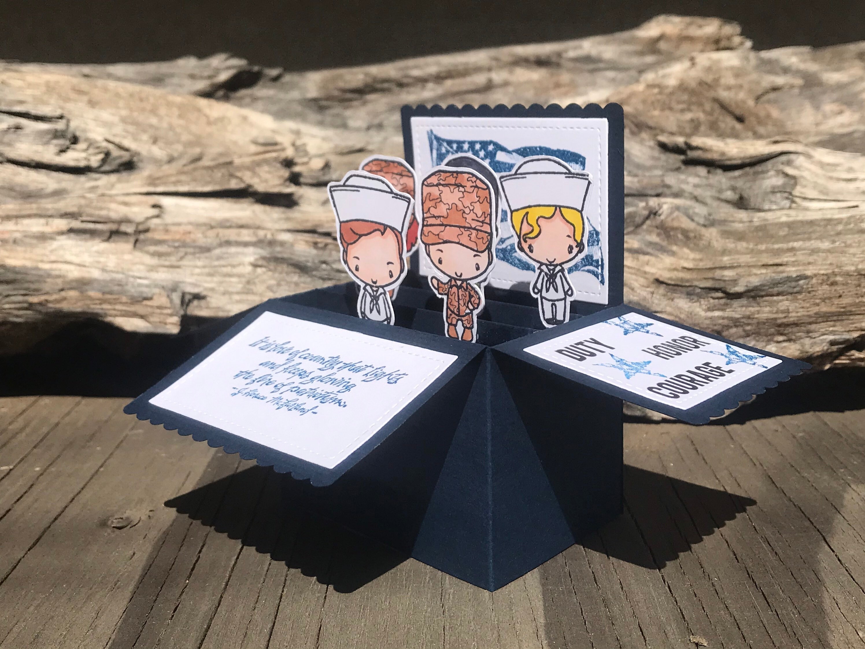Military Pop up Card, 3D Patriotic Card - Etsy