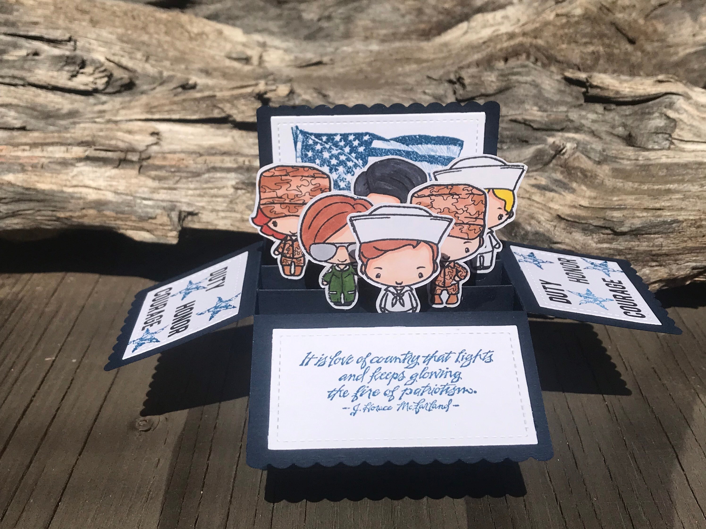 Military Pop up Card, 3D Patriotic Card - Etsy