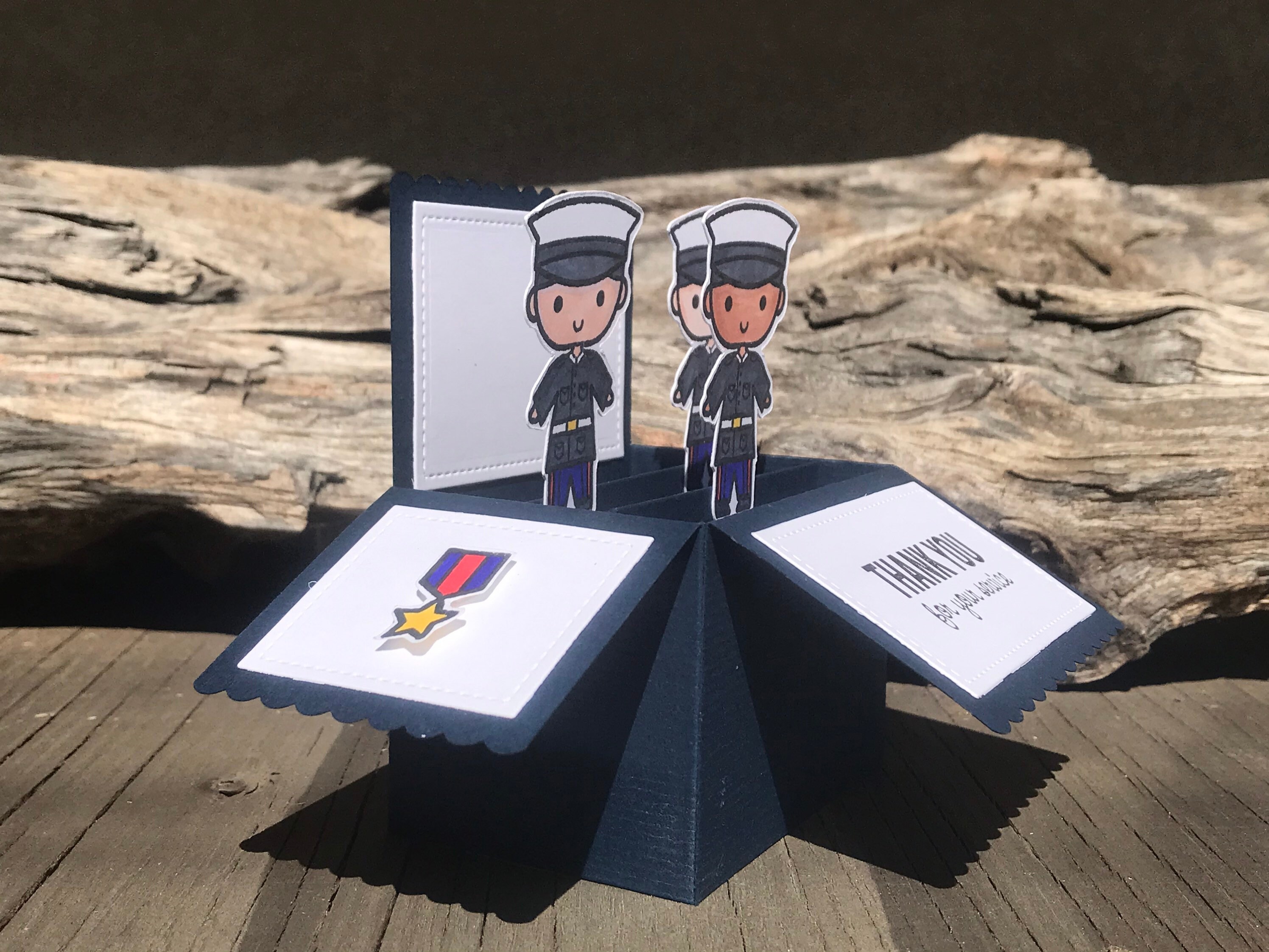 Military Card in a Box Pop up Cards Patriotic Card 3D - Etsy