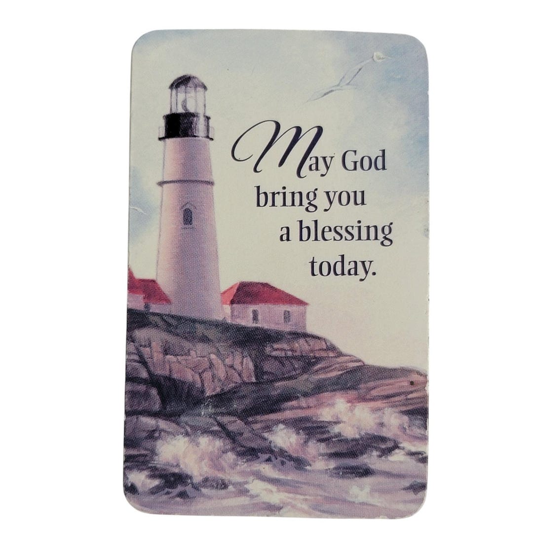 VTG Lighthouse Refrigerator Magnet May God Bring You a Blessing Today ...