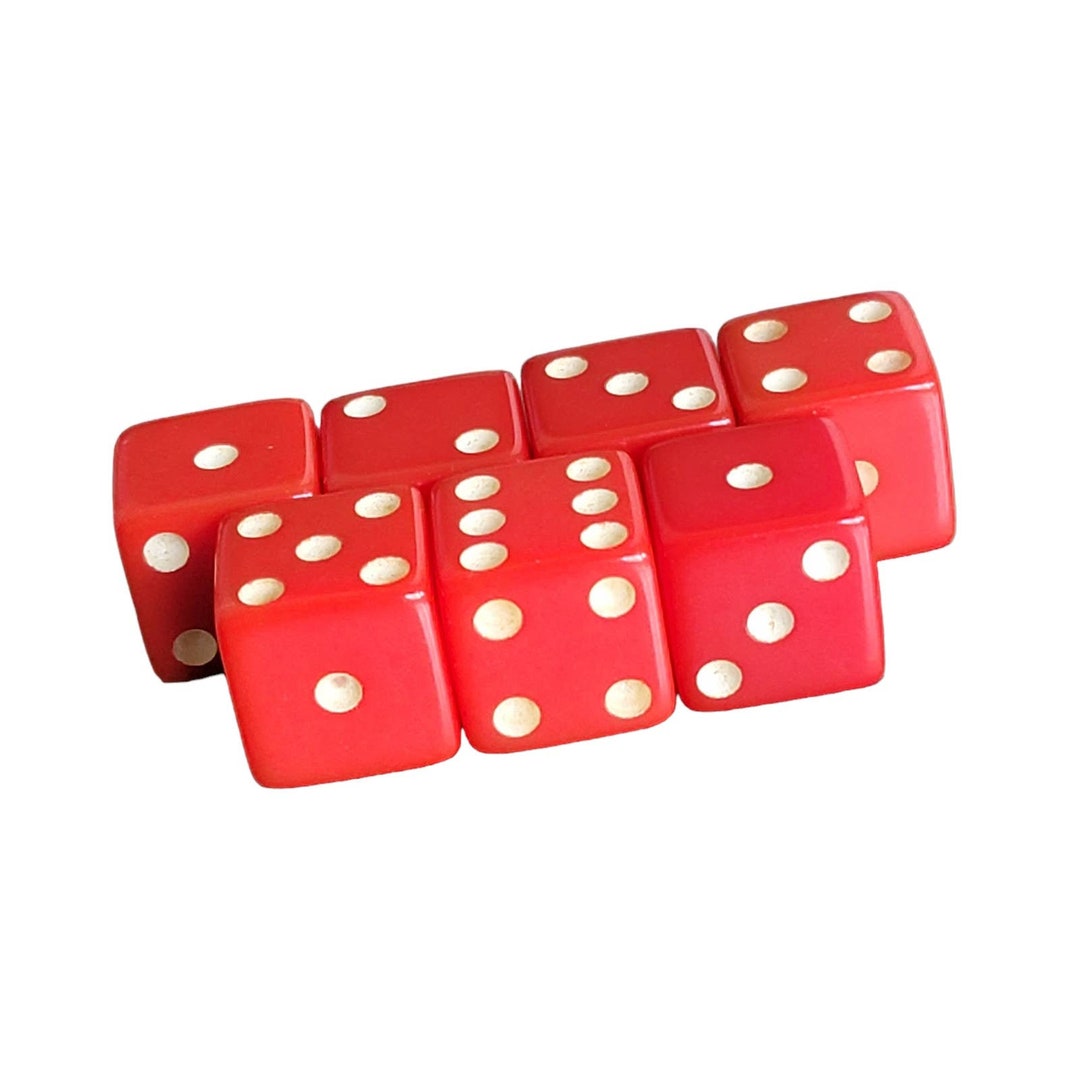Yahtzee Dice Set of 5 Vintage 1972 Red White Replacement Game - Etsy