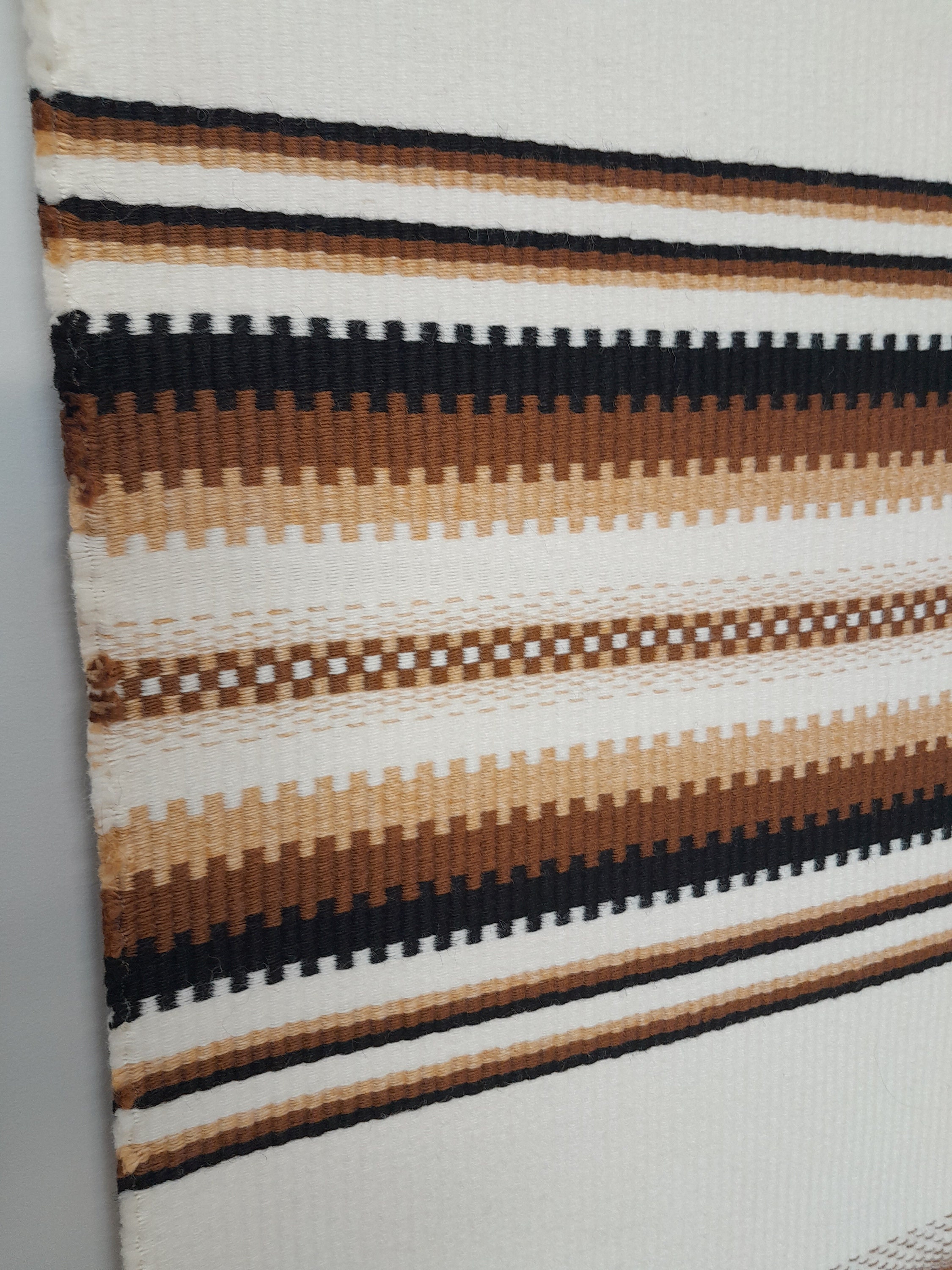 Vintage Raanu. Vintage Finnish Hand Woven Wall Decor, Striped White ...