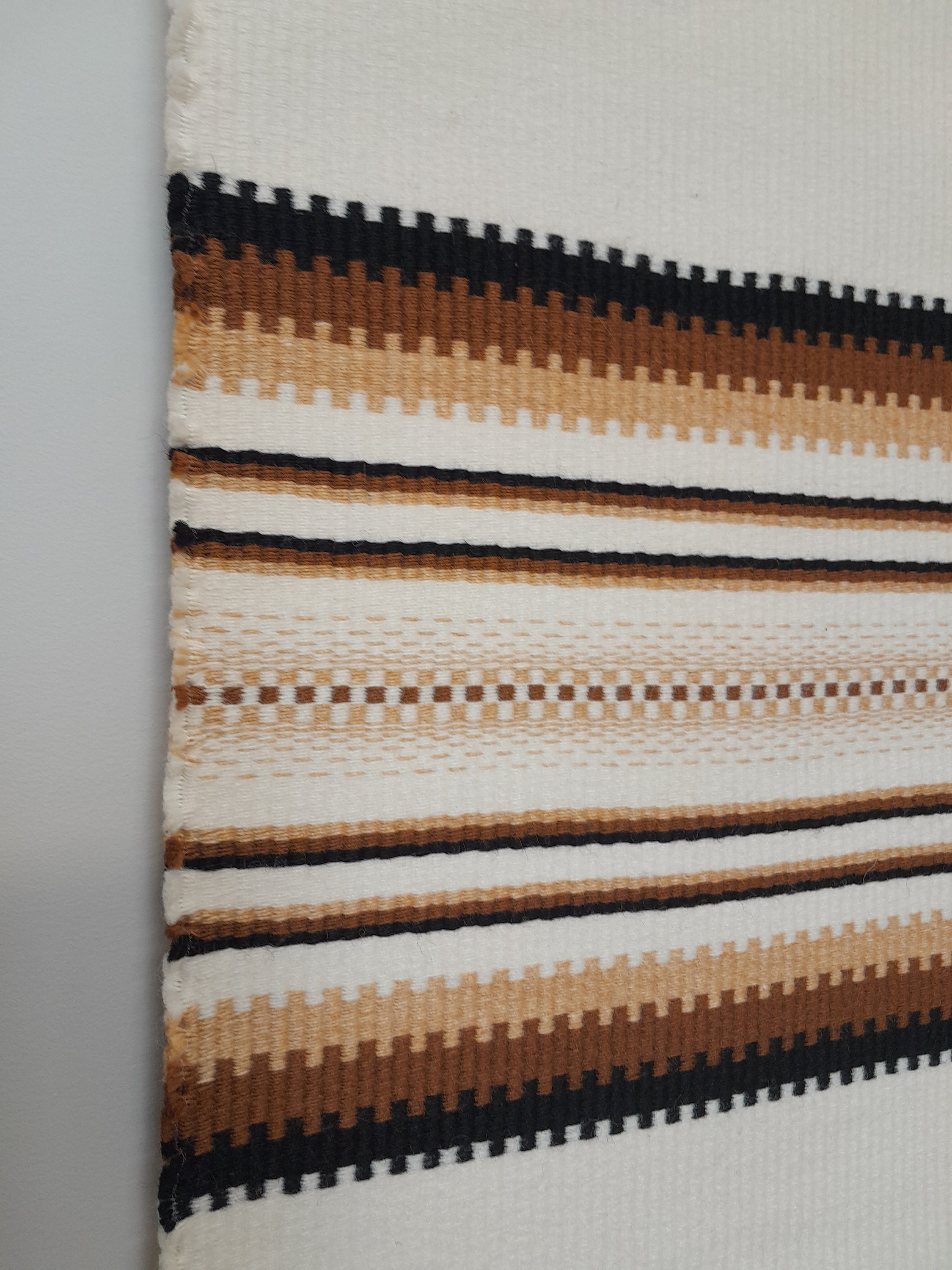 Vintage Raanu. Vintage Finnish Hand Woven Wall Decor, Striped White ...