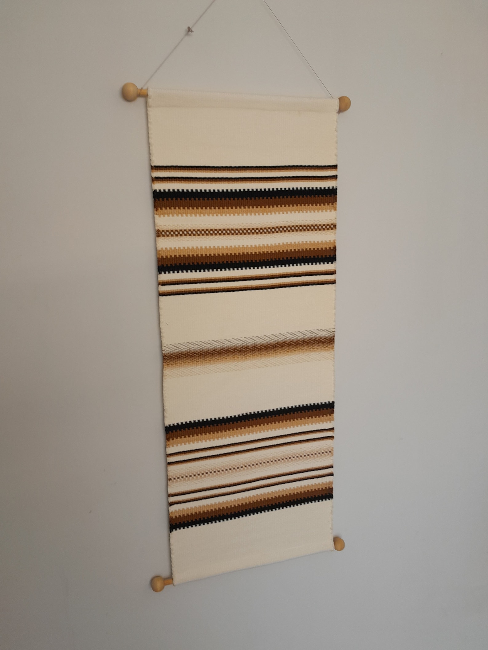 Vintage Raanu. Vintage Finnish Hand Woven Wall Decor, Striped White ...