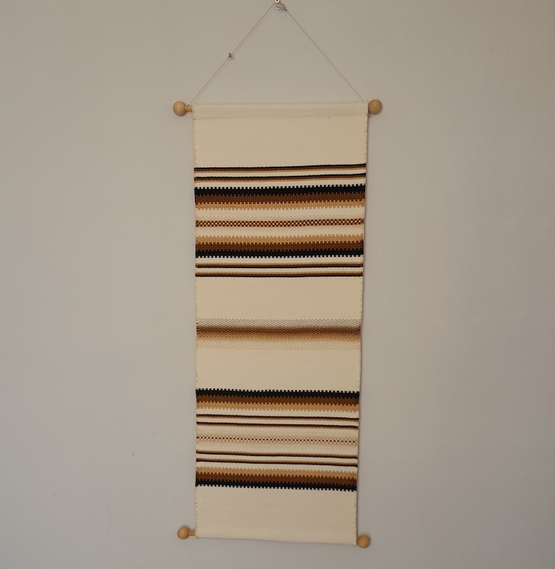 Vintage Raanu. Vintage Finnish Hand Woven Wall Decor, Striped White ...