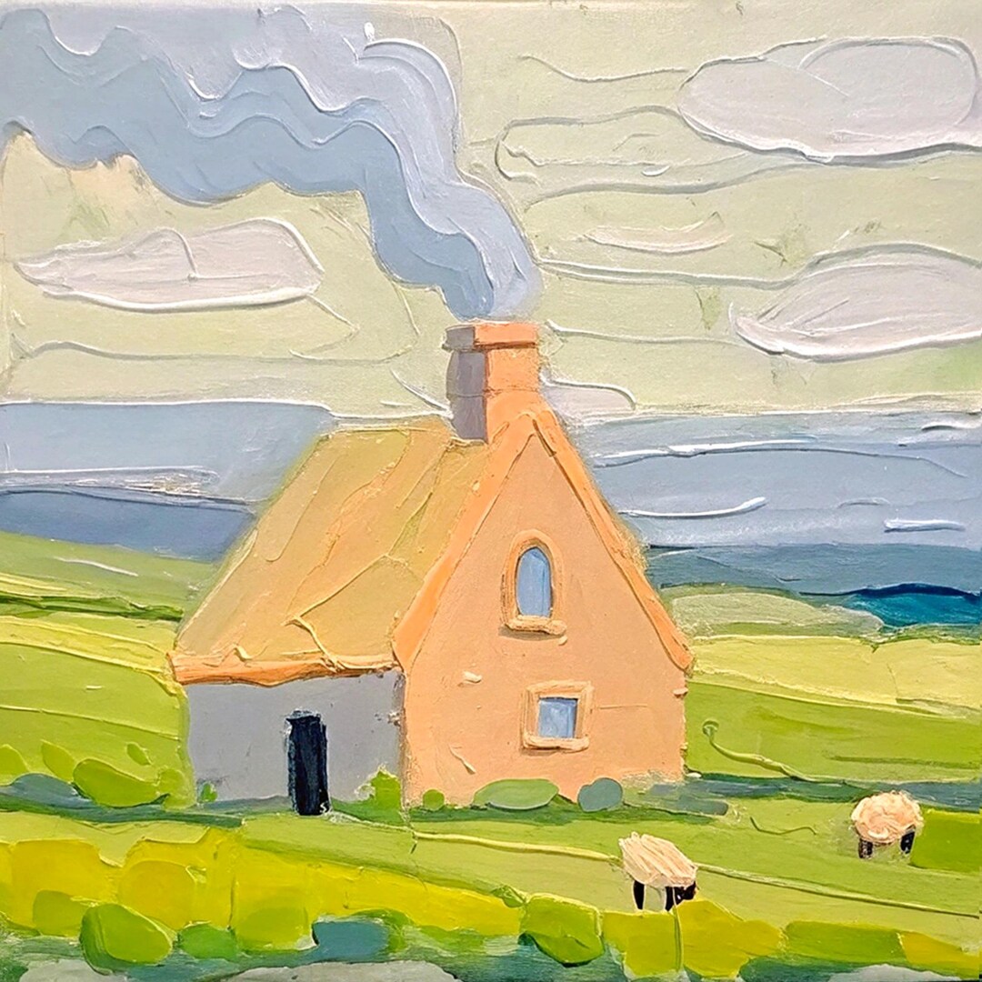 Ireland Painting Irish Farm Original Art Sheeps Painting Kinsale ...