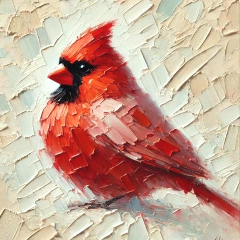 Cardinal Painting - Etsy