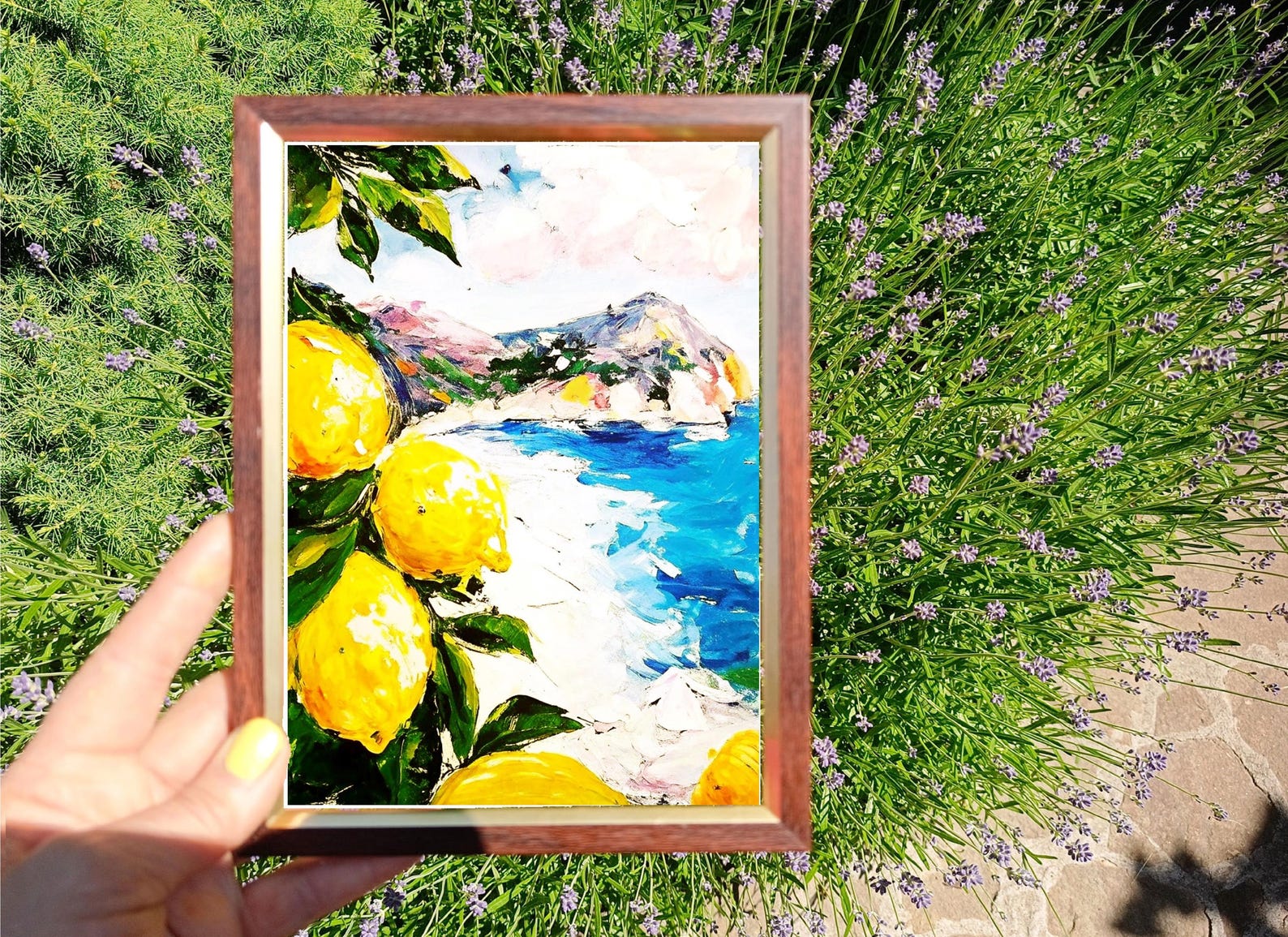 Lemon Tree Italian Landscape Painting: Original Impasto Oil Art (7x5 ...