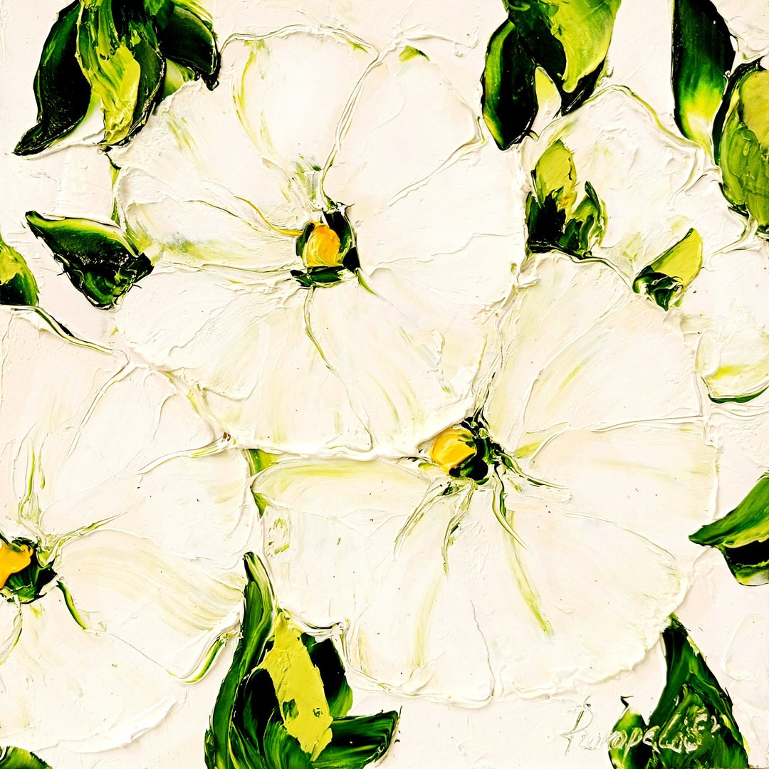 Delicate Flowers Art Original Art Flowers Painting Roses Artwork ...