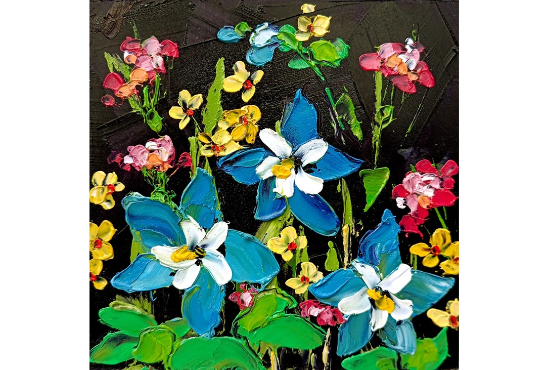 Wildflower Painting Catchment Original Art Flower Colorado Floral Hand ...