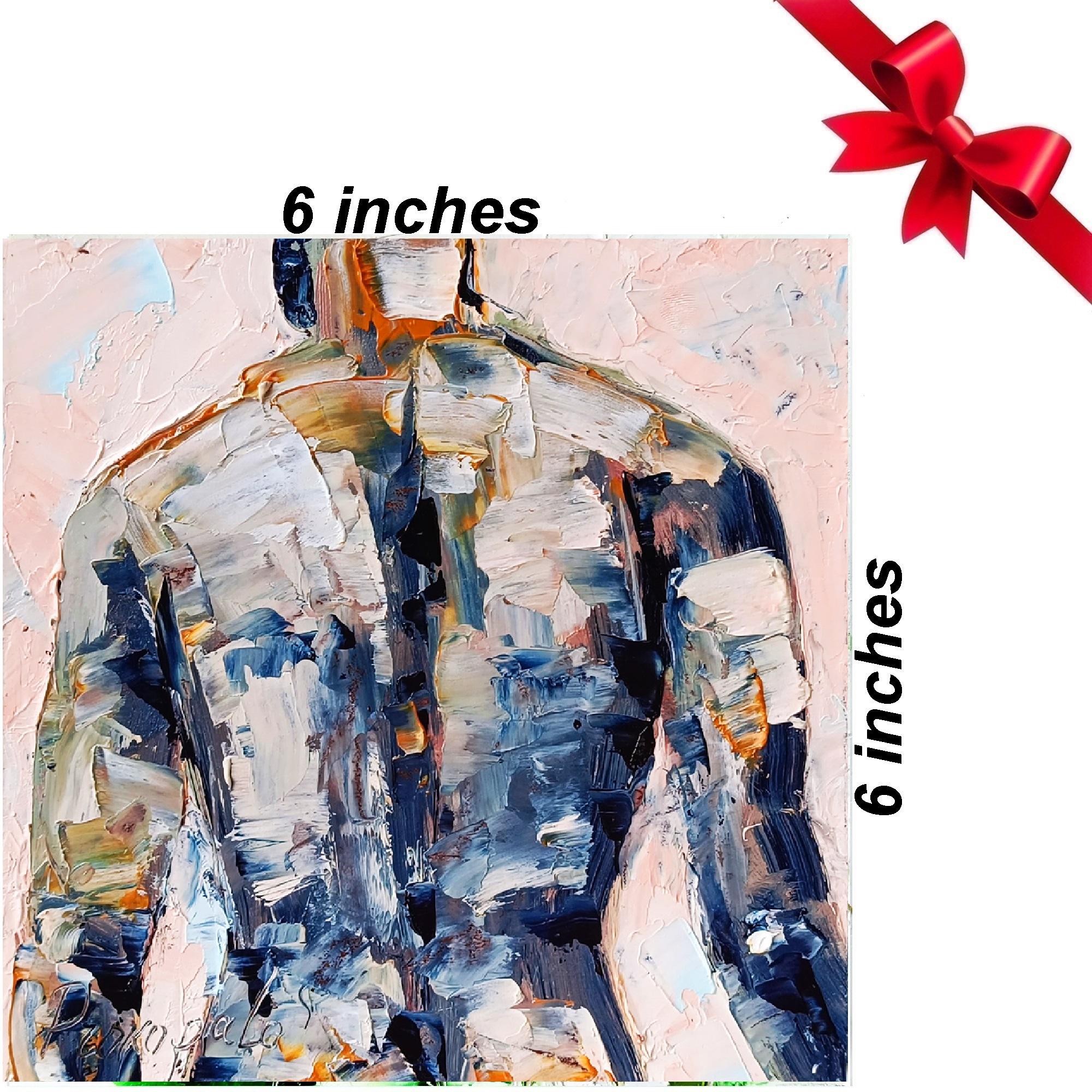 Gay Body Painting: Abstract Male Figure Art, Modern Impressionist Oil ...