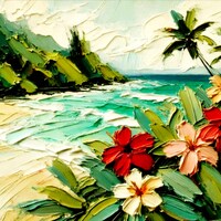 Framed Original Art Work: Na Pali Coast, Kauai Hawaii - Etsy