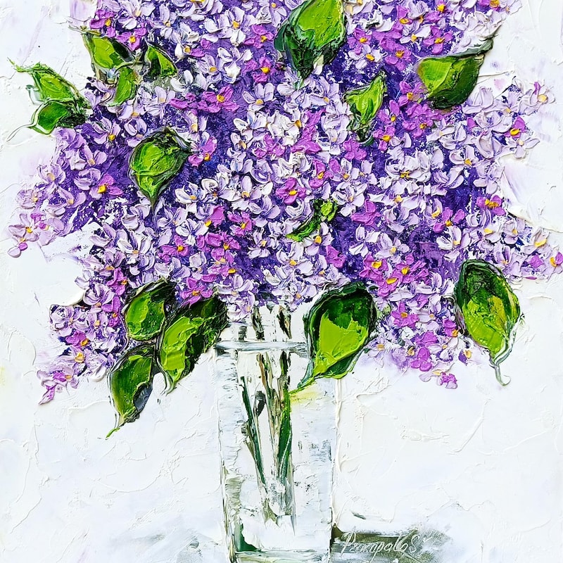 Lilac Abstract Art - Etsy