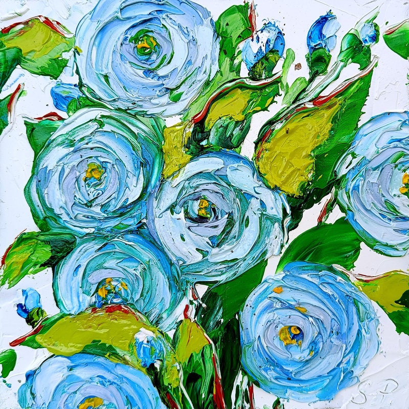 Impressionist Roses - Etsy