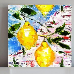 Italy Painting Lemon Original Art Christmas Gifts Impasto Oil Painting ...