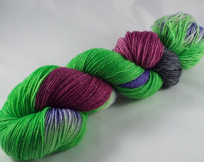 Hand Dyed Glitter Sock Yarn Handdyed Yarn Sockyarn Mica - Etsy