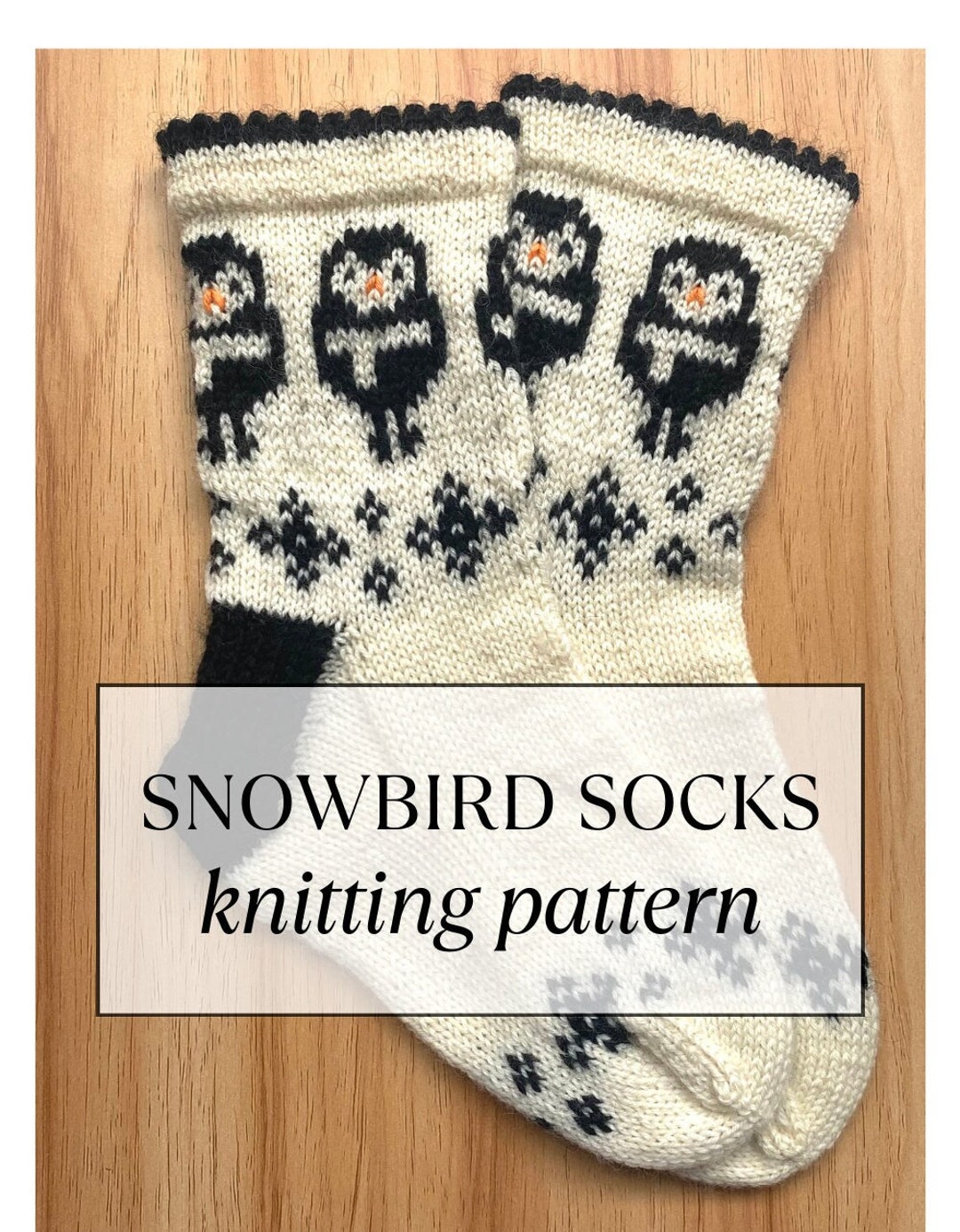 KNITTING PATTERN: Snowbird Socks Color Work Socks Unisex Sock Knitting ...