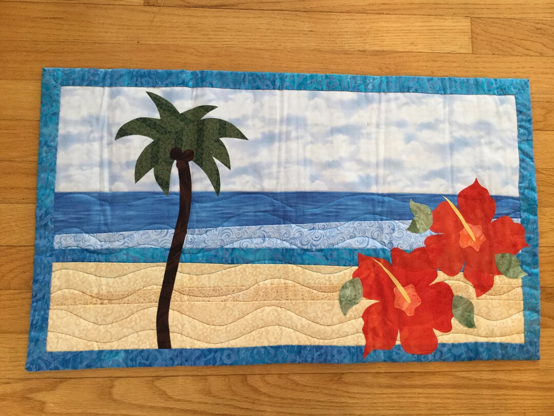 Tropical Landscape Quilt - Etsy