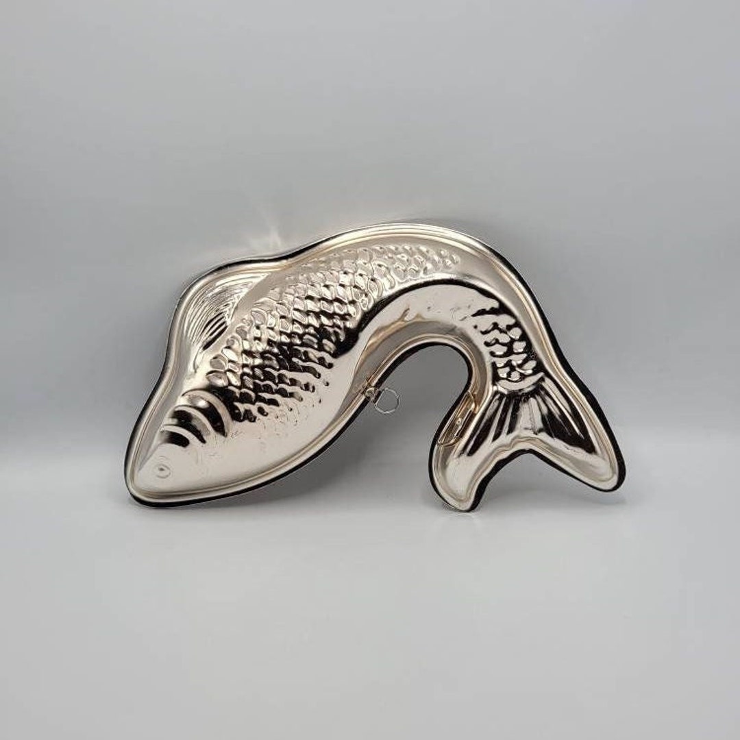 Vintage Rose Copper Fish Mold, Baking Pate Jelly Mold Kitchen Wall ...