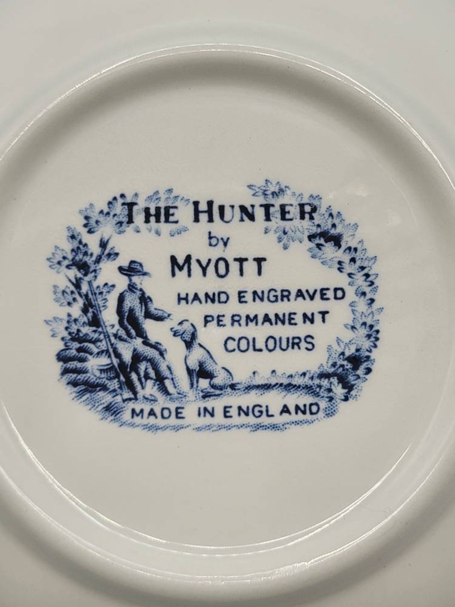Vintage 1960s Myott Staffordshire the Hunter Blue and White - Etsy