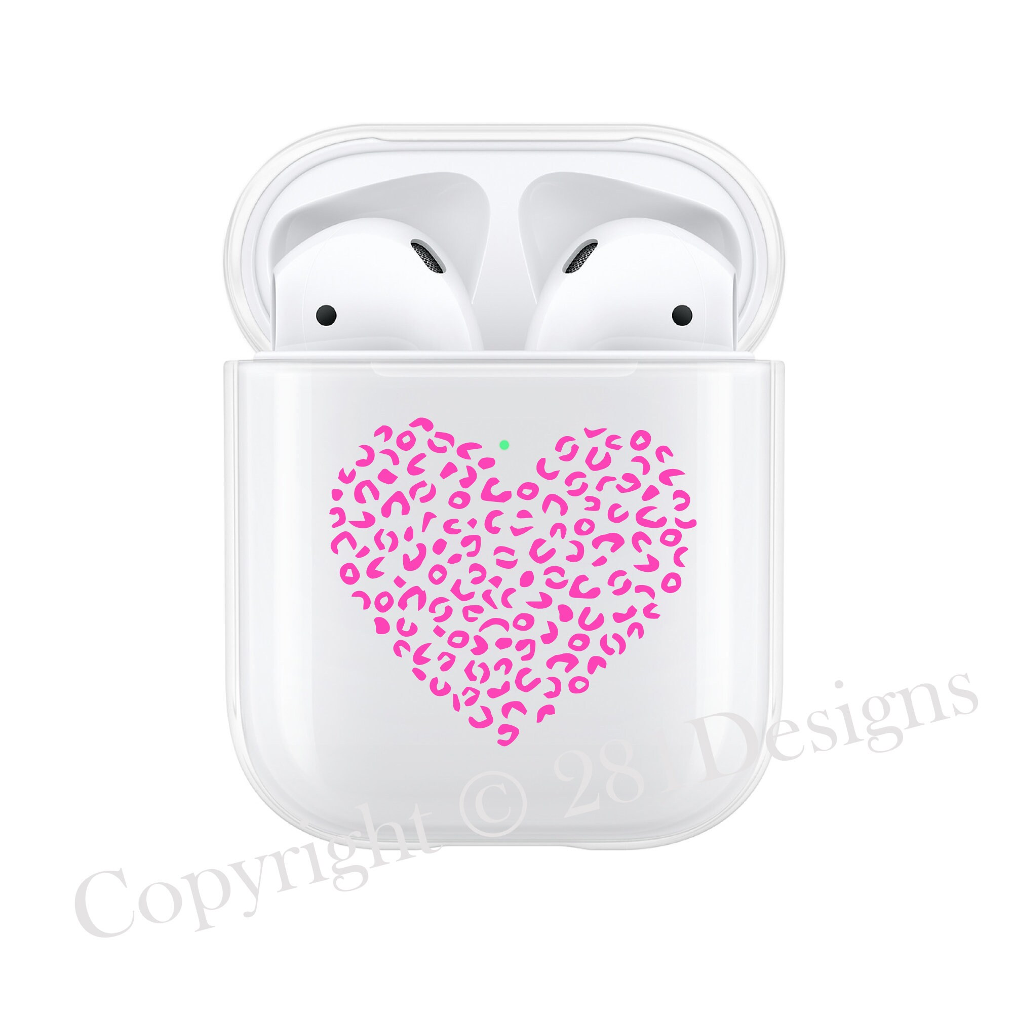 AirPod Decal Leopard Heart Decal Leopard Sticker Popular - Etsy